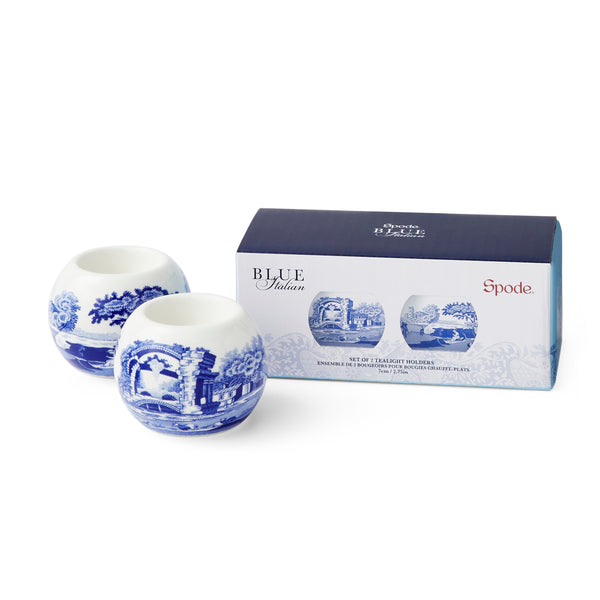 Spode - Blue Italian - Box Set of 2 Tealight Holders – HOUSE OF PORTMEIRION