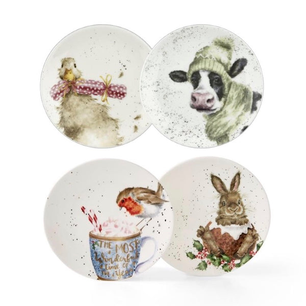 Wrendale - Christmas Collection - Set of 2 Side Plates 16.5cm / 6" - D ...